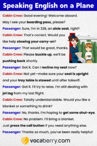 Speaking English on a Plane – Cabin Crew Dialogues & Vocabulary