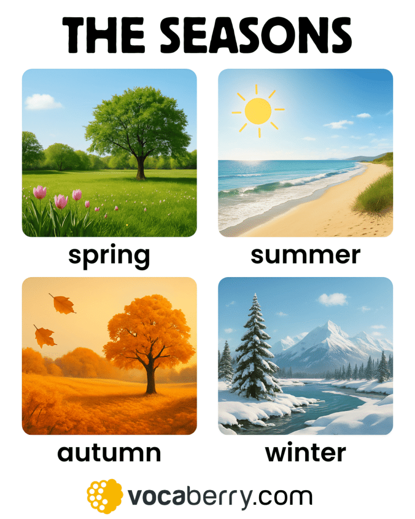 Seasons Vocabulary in English