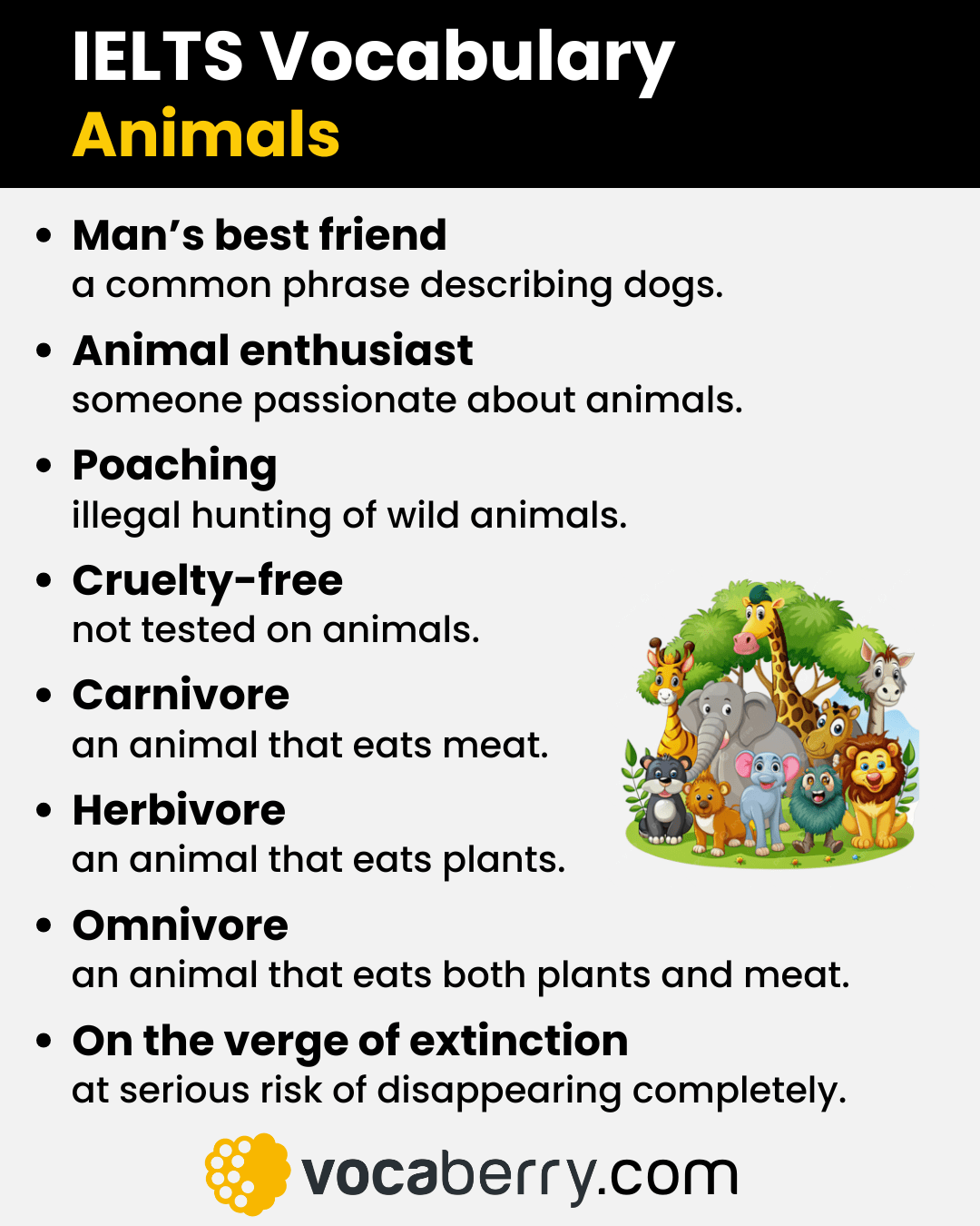 IELTS Vocabulary: Animals